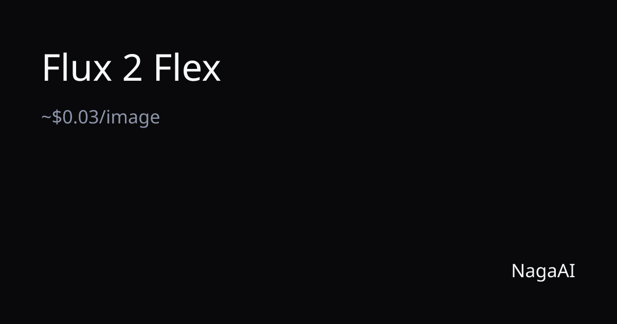 Flux 2 Flex — Model | NagaAI